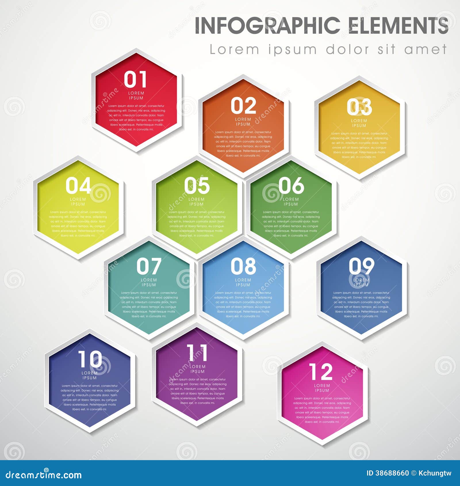Abstract Hexagon Infographics Stock Vector - Illustration of element ...