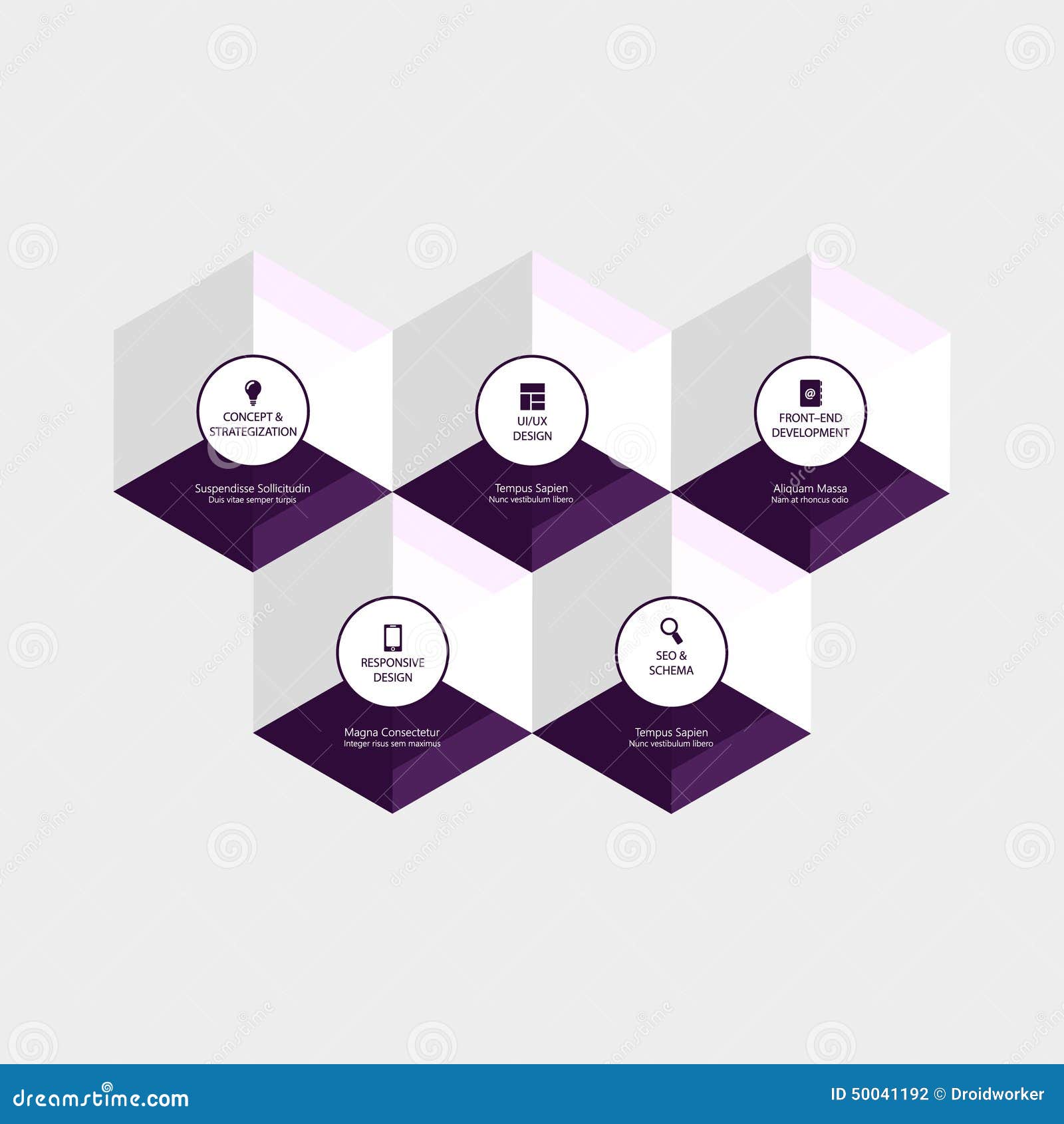 Abstract Hexagon Infographics Template. Stock Vector - Illustration of ...