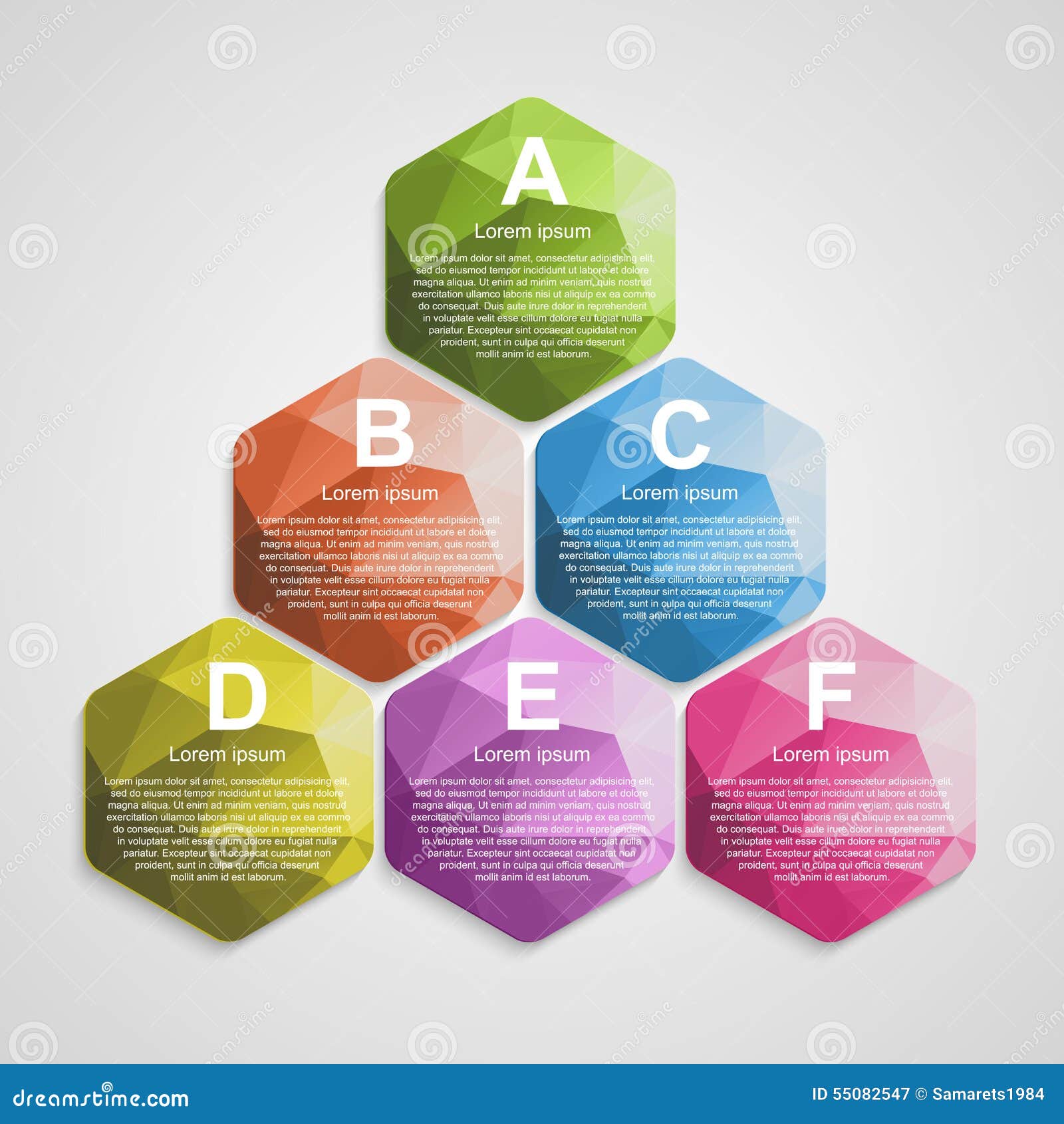 Abstract Hexagon Infographics Template. Stock Vector - Illustration of ...