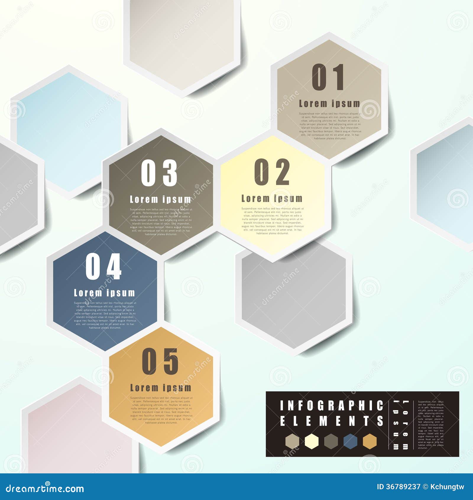 Abstract Hexagon Label Infographics Stock Vector - Illustration of ...