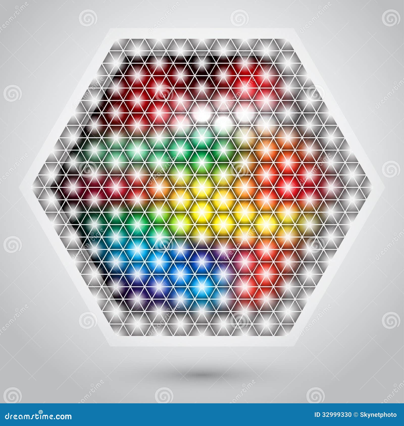 Abstract hexagon lights stock vector. Illustration of graphic - 32999330