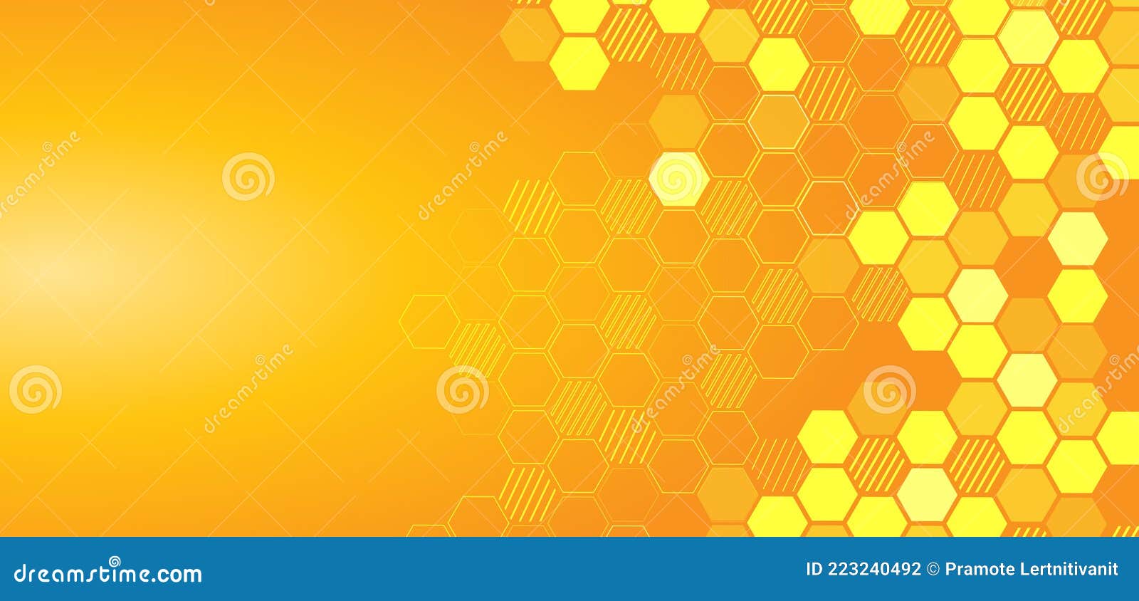 Abstract Hexagon Lines Pattern on Yellow Background. Medical and ...