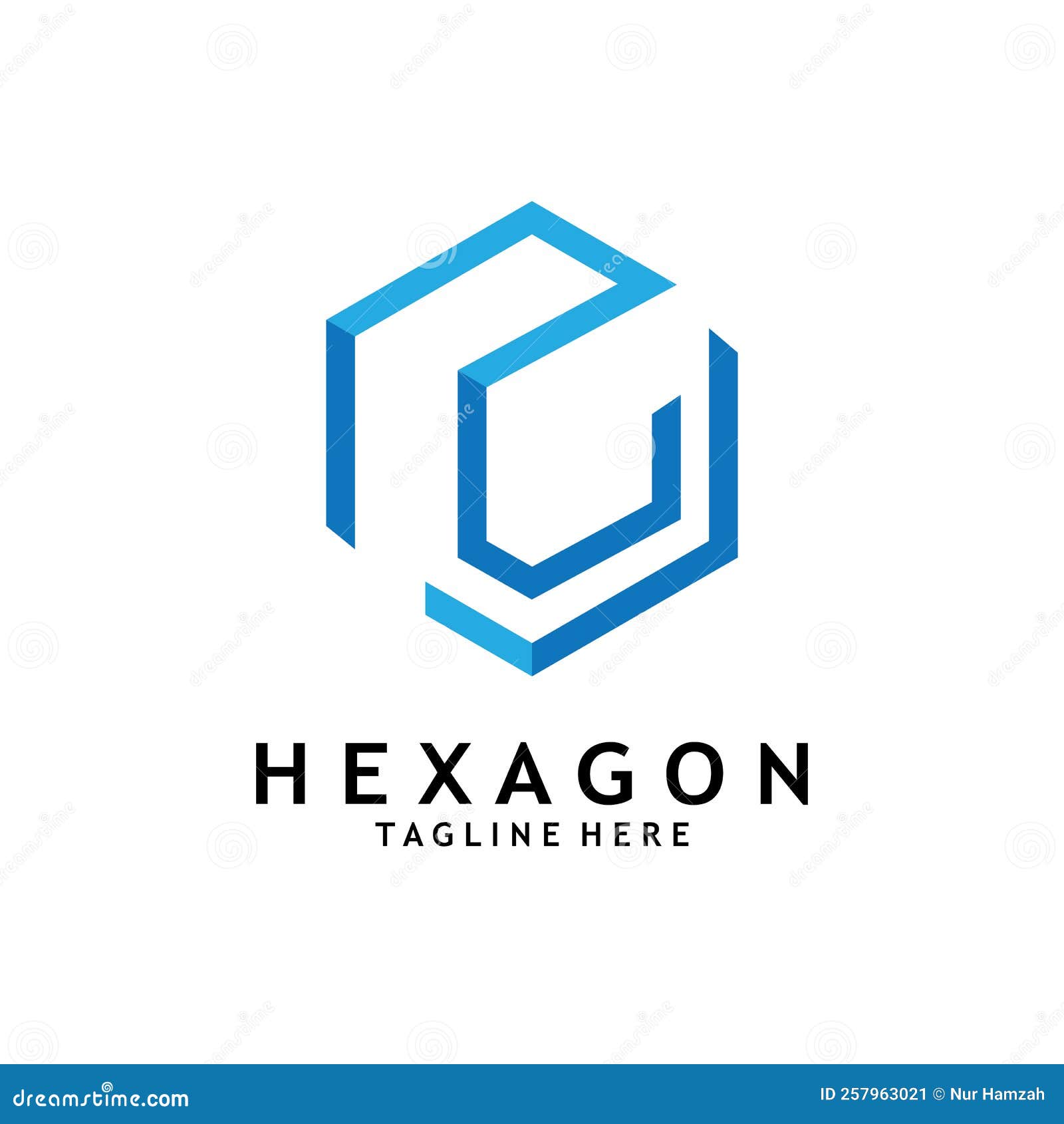 Abstract Hexagon Logo Vector Illustration Template Stock Vector ...