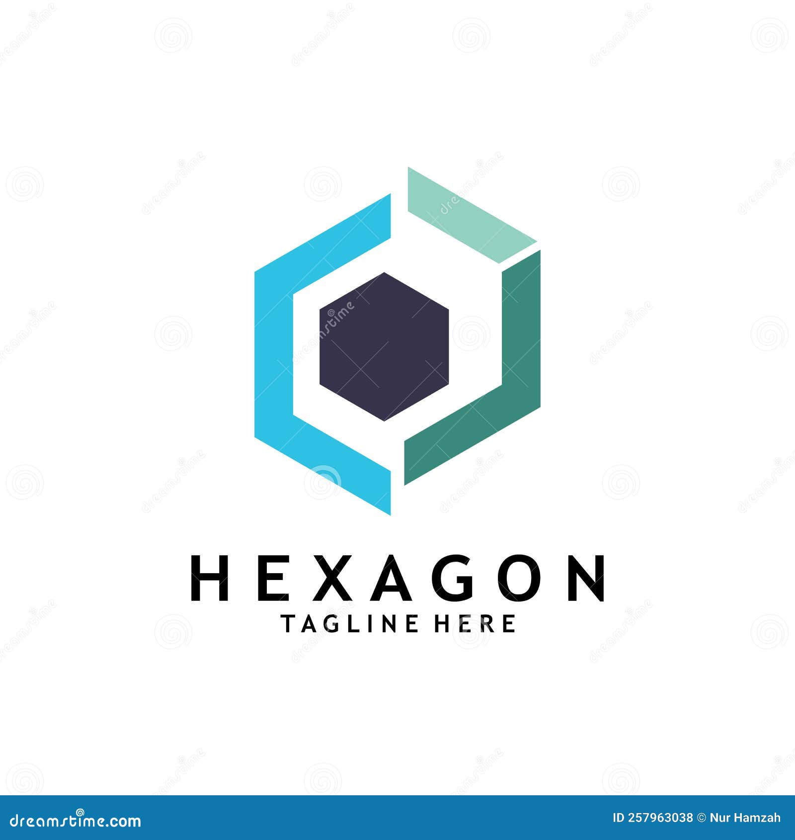 Abstract Hexagon Logo Vector Illustration Template Stock Vector - Illustration of sign, template ...