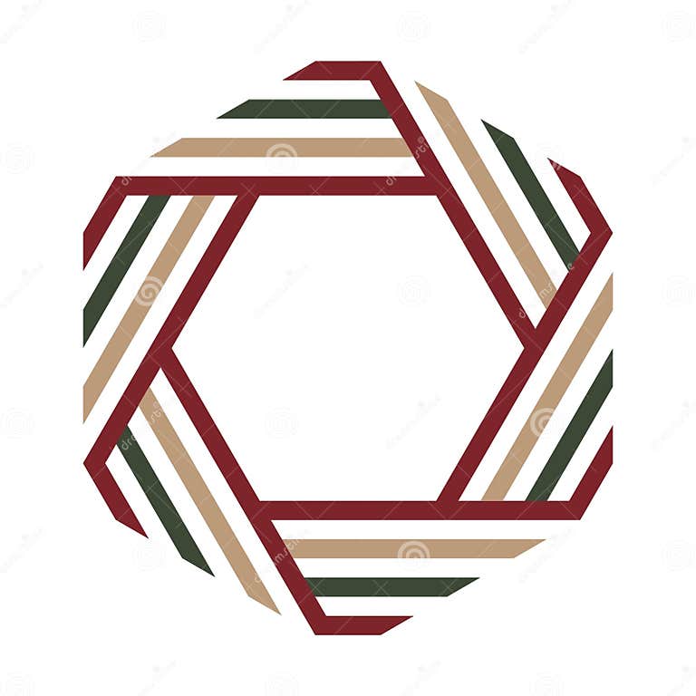 Abstract hexagon overlap stock vector. Illustration of contrast - 319864359