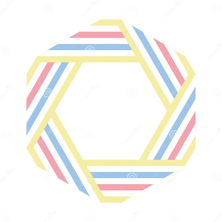 Abstract hexagon overlap stock illustration. Illustration of geometric ...