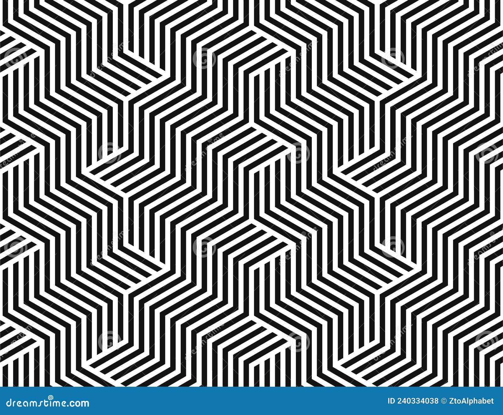 Abstract Hexagon Pattern Seamless Lines Stock Vector - Illustration of ...