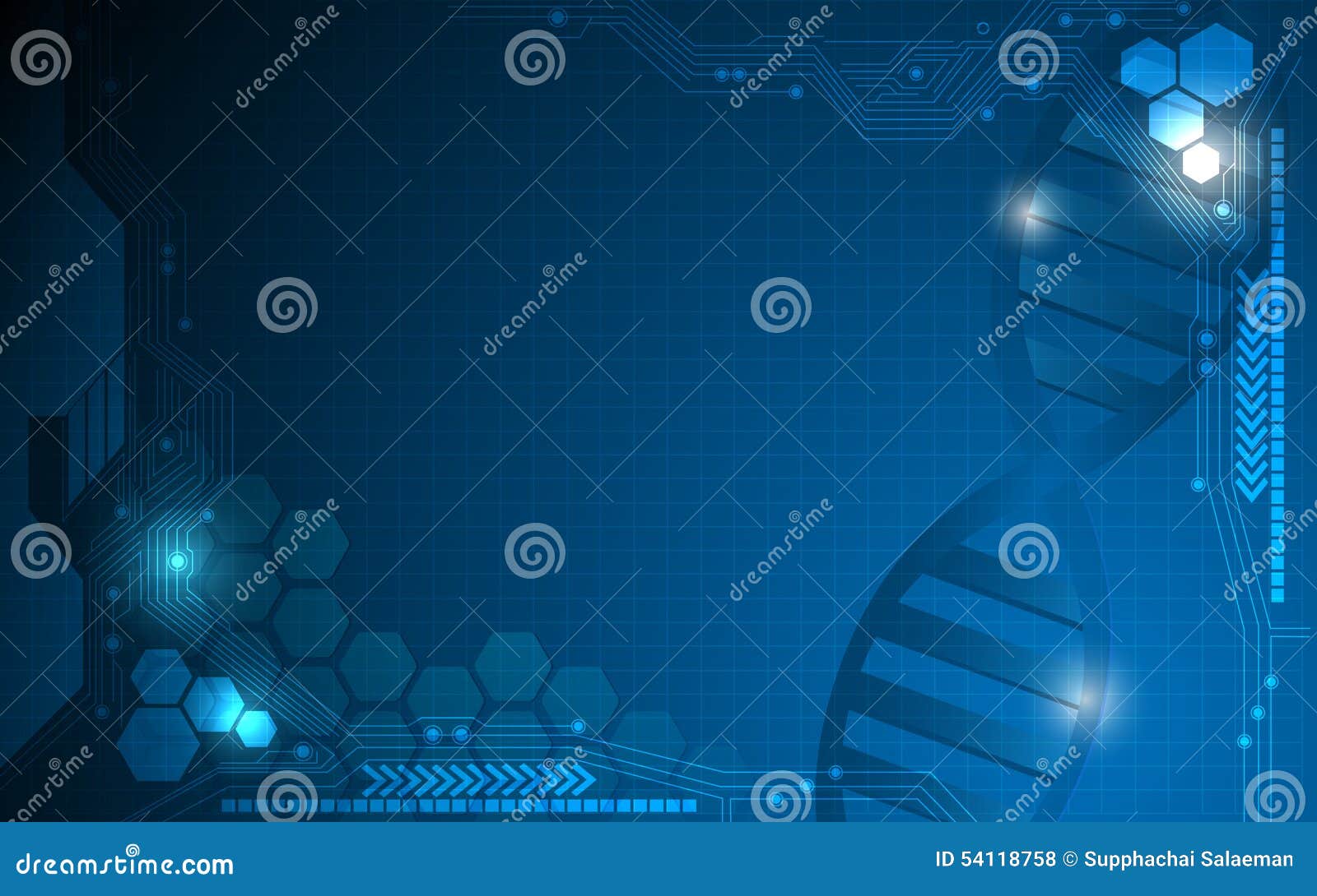 Abstract Hexagon Science and Technology Innovation Concept Background ...