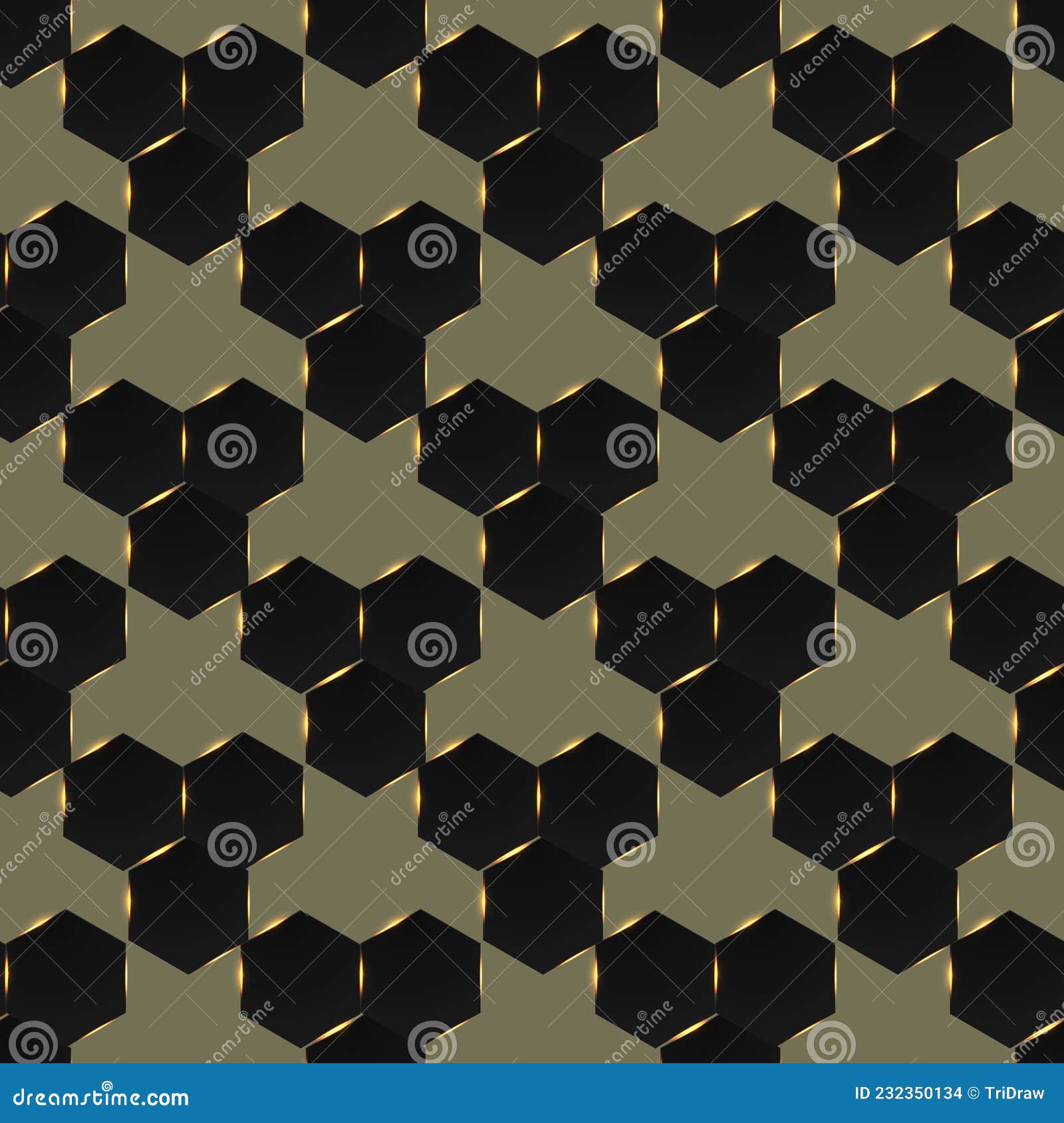 Abstract Hexagon Seamless Pattern Design Stock Vector - Illustration of ...