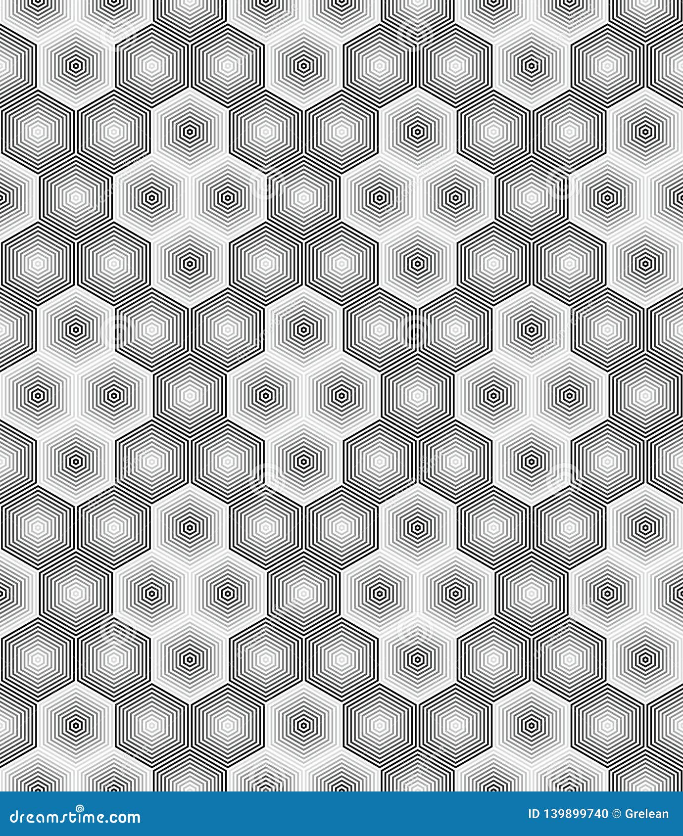 Abstract Hexagon Seamless Pattern from Striped Elements. Diamond Shape ...