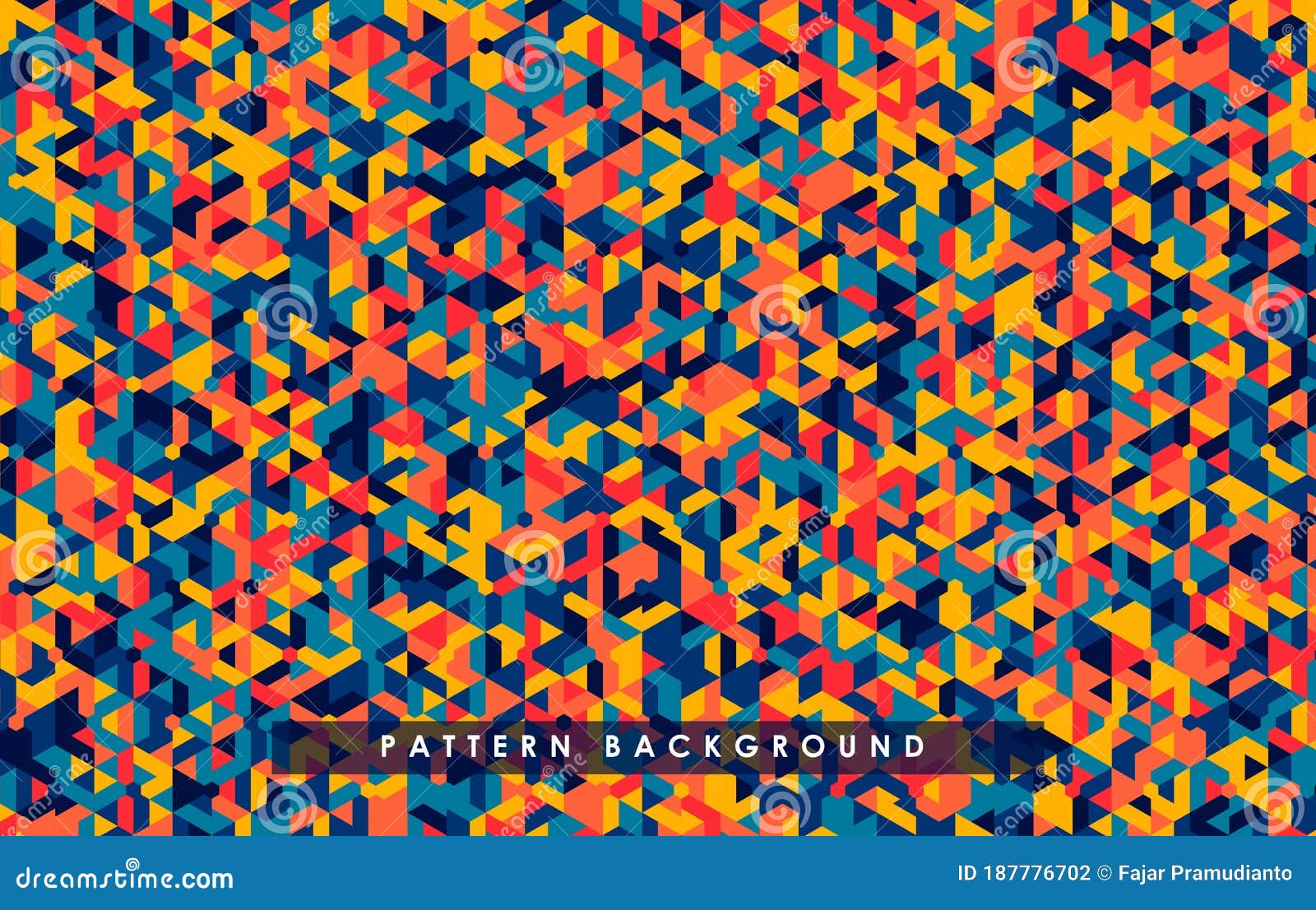 Abstract Hexagon Shape Colorful Retro Background Stock Vector ...