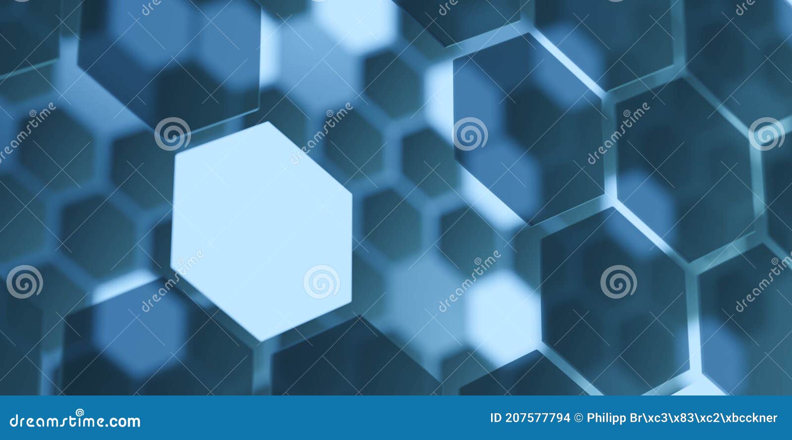 Abstract Hexagon Shape Honey Comb Geometric Form 3d Render ...