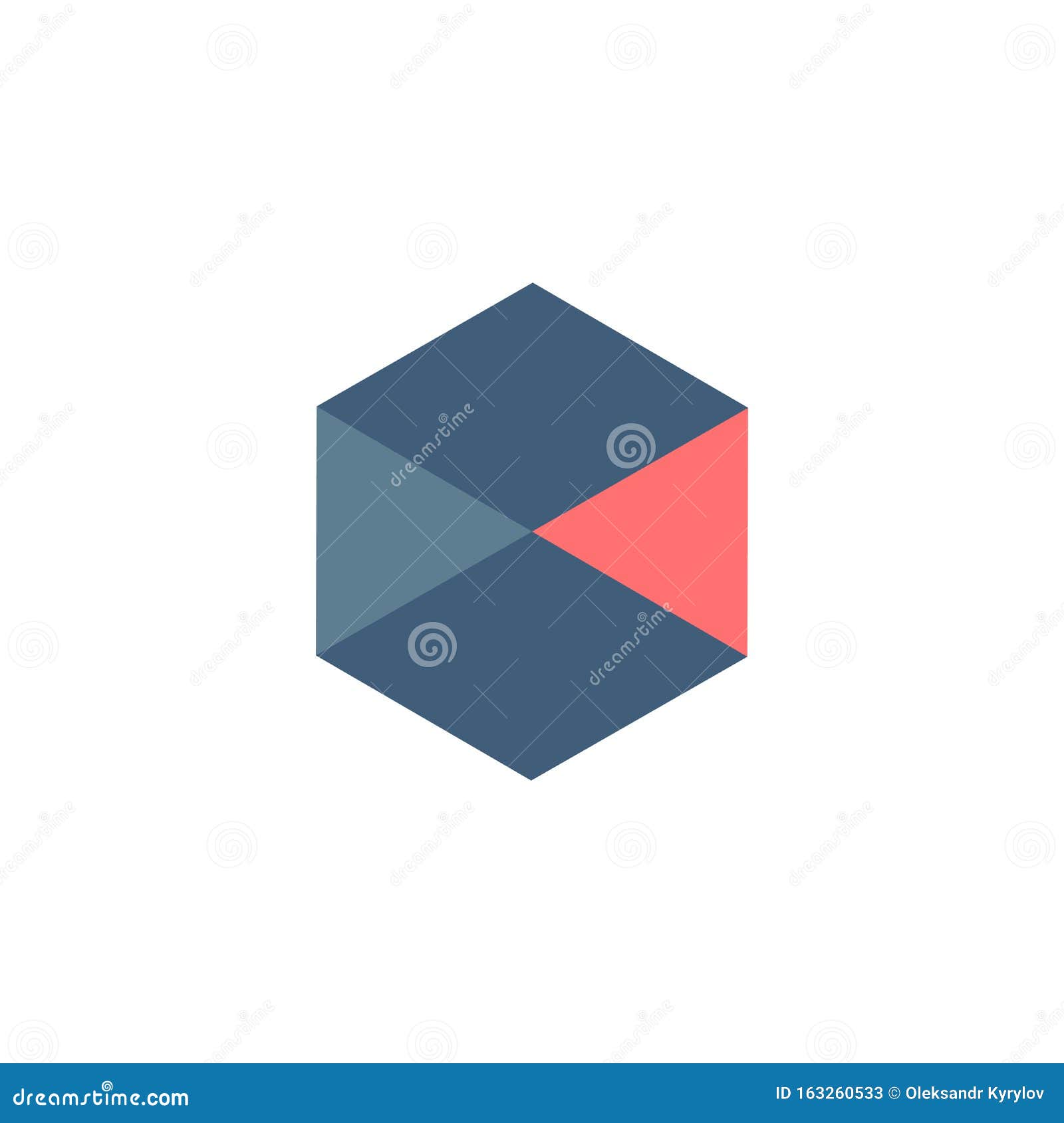 Abstract Hexagon Shape. Template Logo Design. Stock Vector Illustration ...