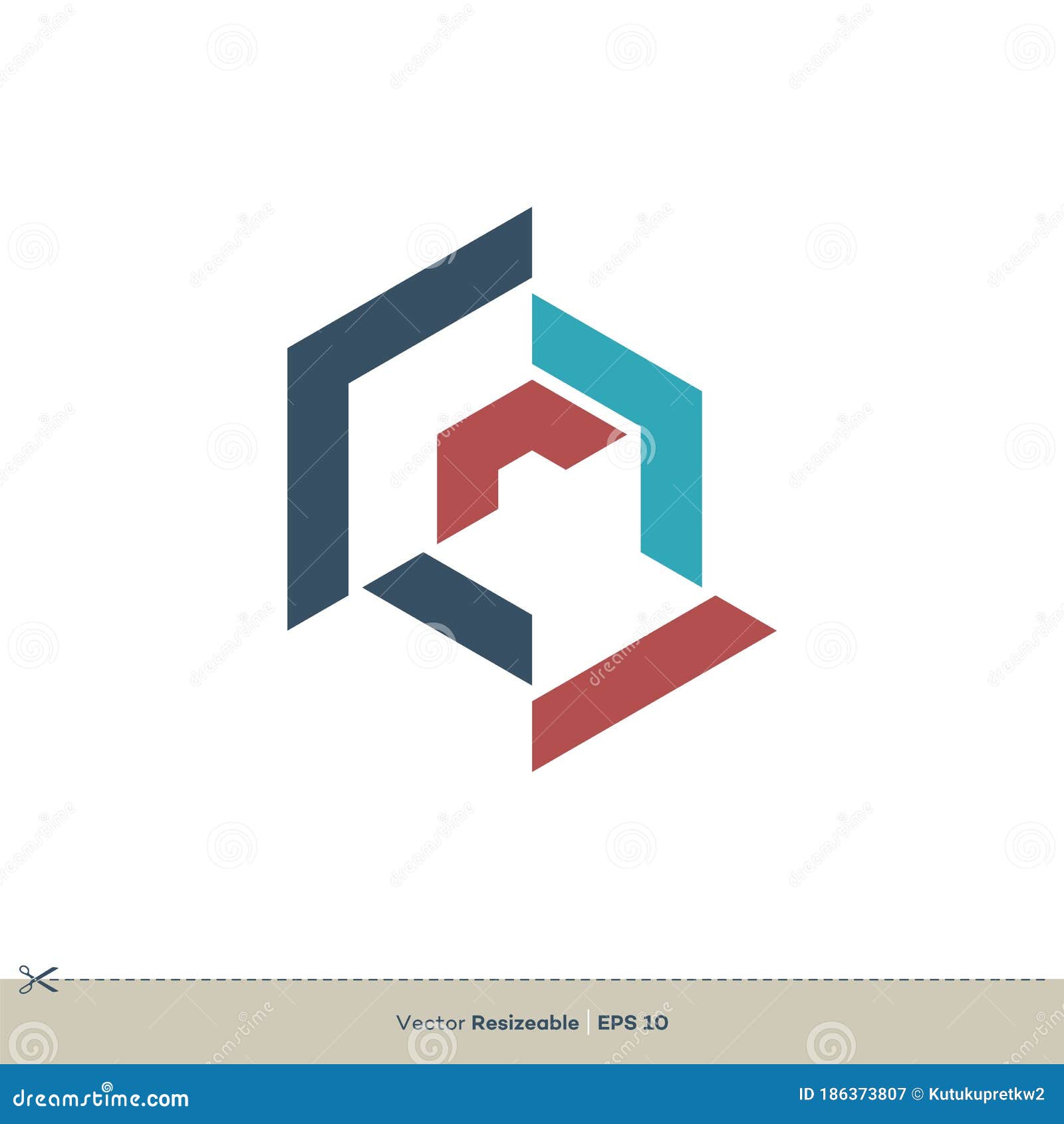 Abstract Hexagon Shape Vector Logo Template Illustration Design. Vector ...