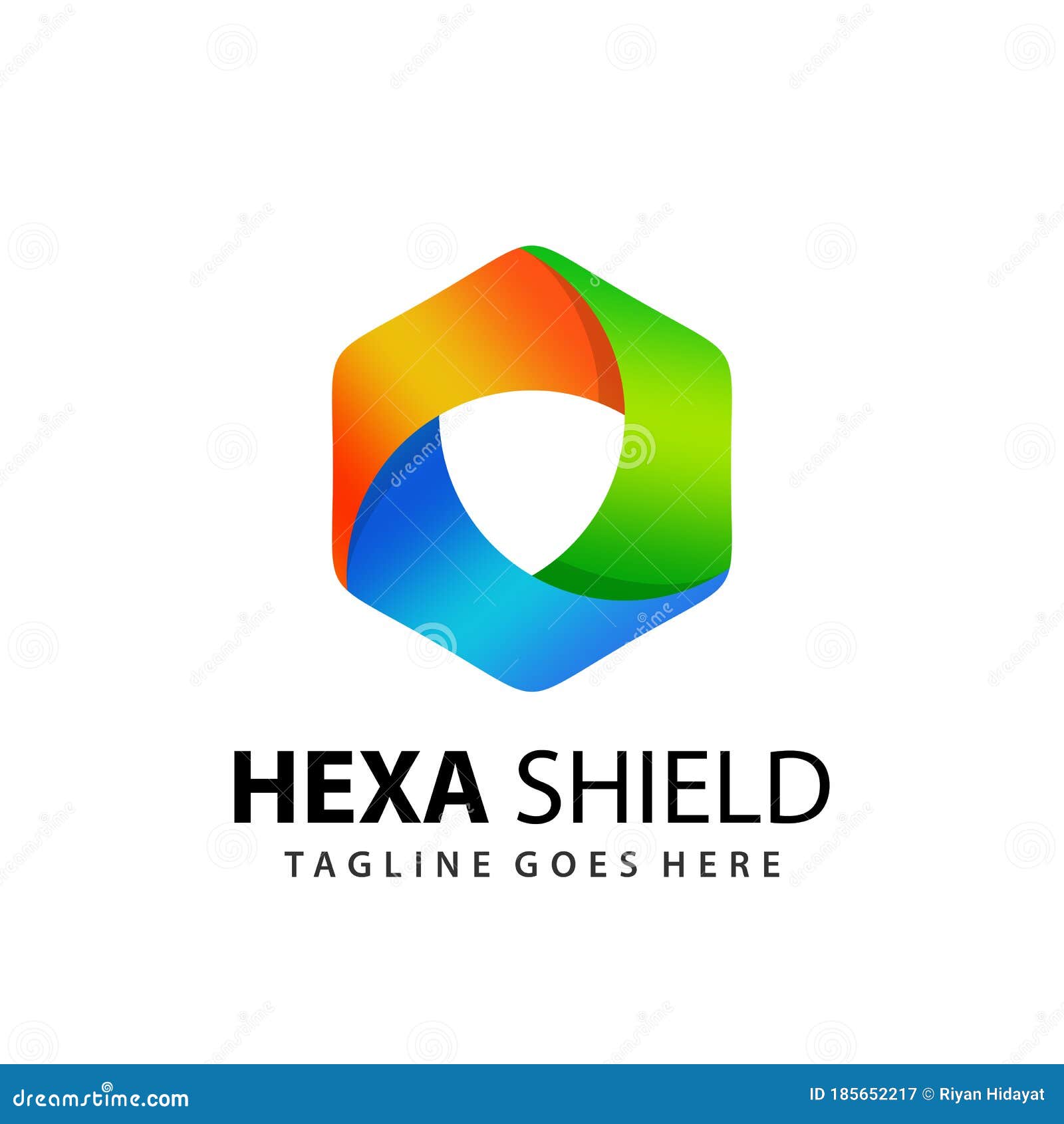 Abstract Hexagon Shield Logo Design Template Vector Premium Stock ...