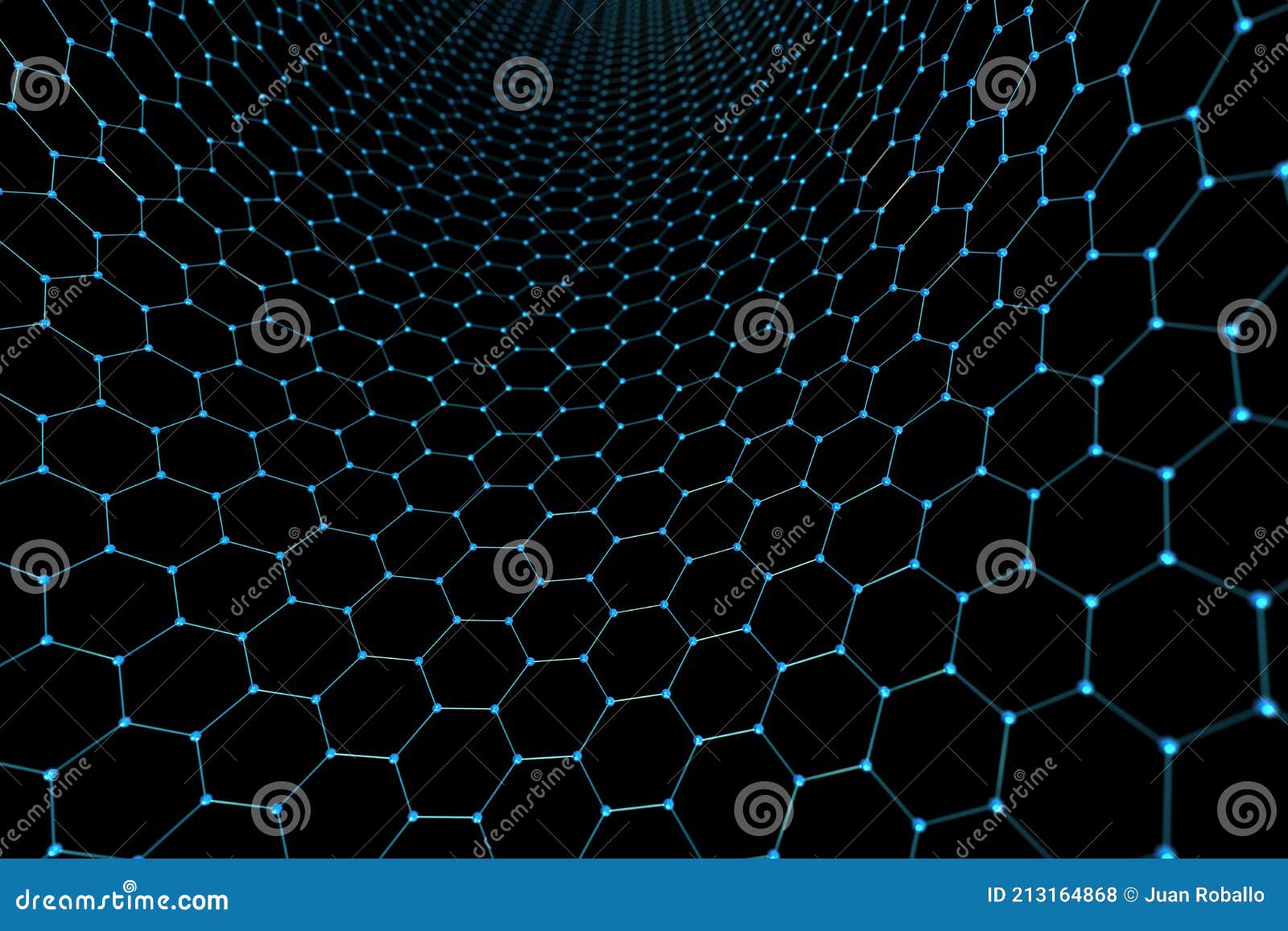 Abstract Hexagon and Spheres Background. Connection and Technology ...