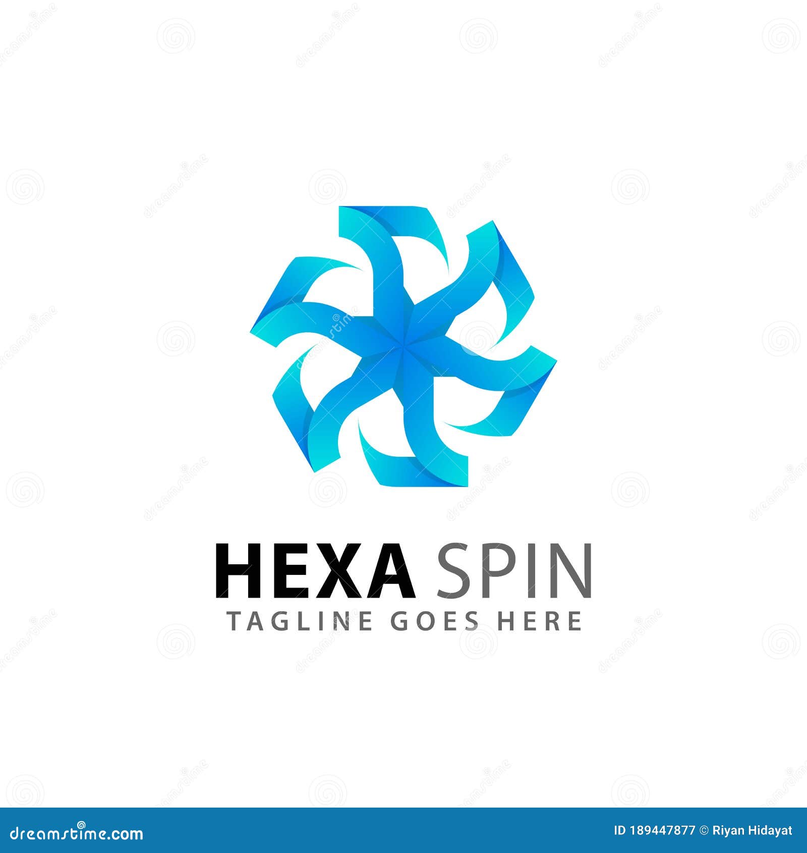 Abstract Hexagon Spinning Company Modern Logos Design Vector ...