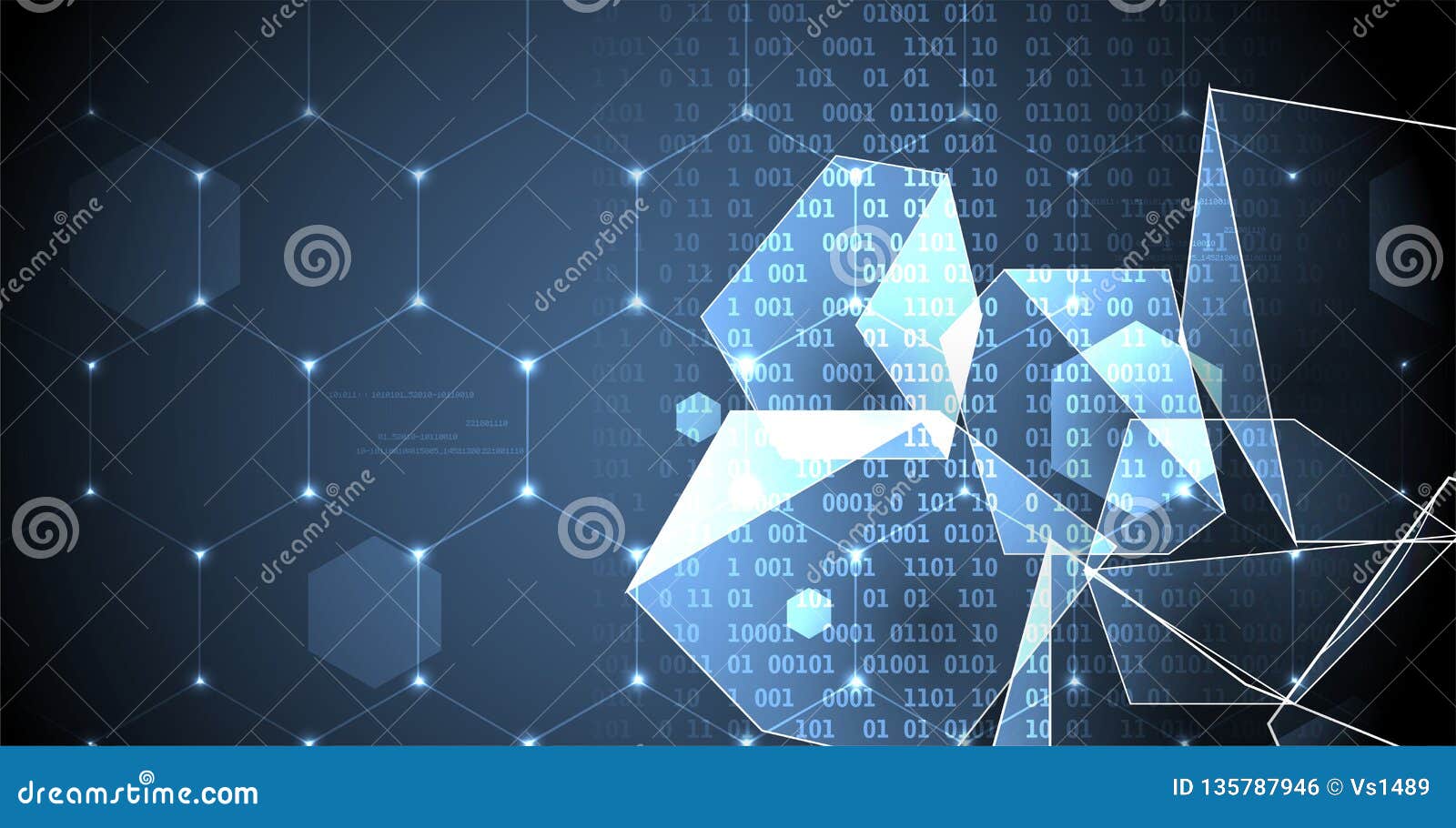 Abstract Structure Circuit Computer Hexagon Technology Business ...