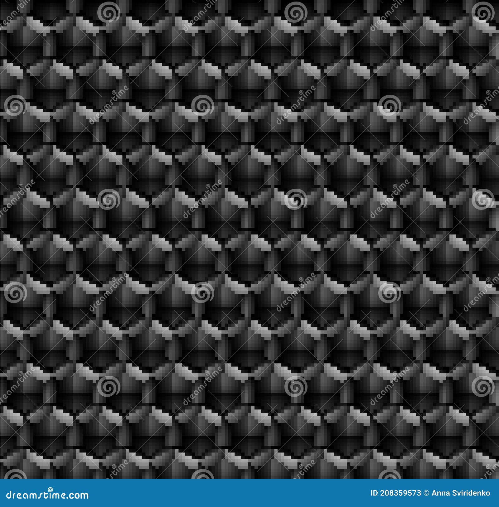 Abstract Hexagon Structure Dark Geometric Background Pixel Art Style ...