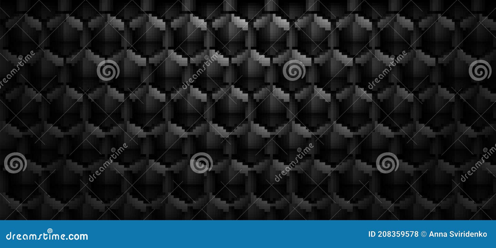Abstract Hexagon Structure Dark Geometric Background Pixel Art Style ...