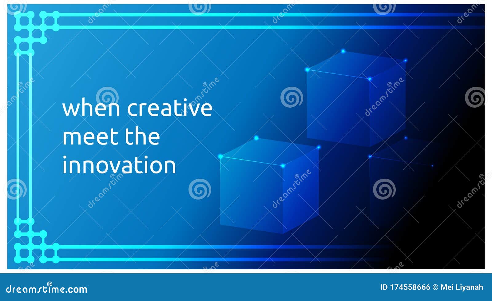 Abstract from the Hexagon of Technological Innovation. Futuristic ...