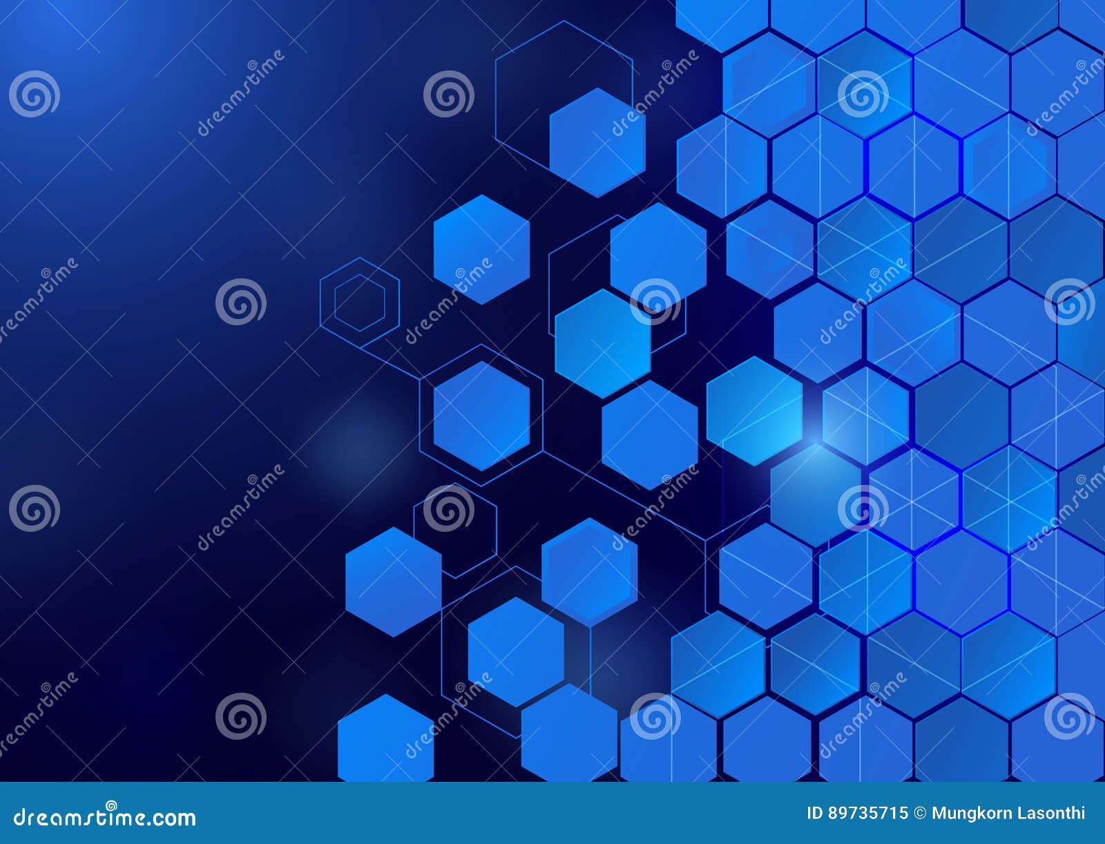 Abstract Hexagon Technology Concept Background Stock Vector ...