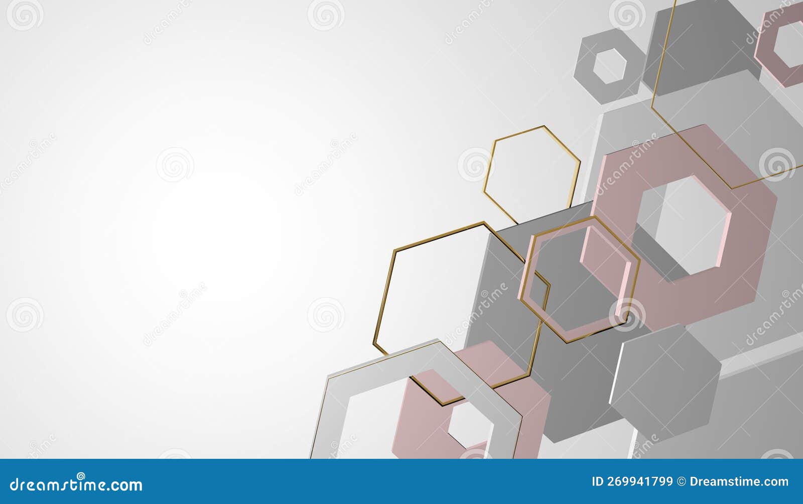 Abstract Hexagon Technology Light Background. Science Chemical ...