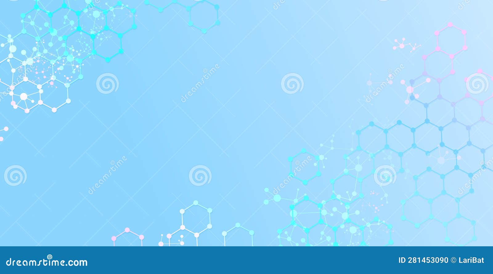 Abstract Hexagonal Background for Designs on Biochemistry and Molecular ...