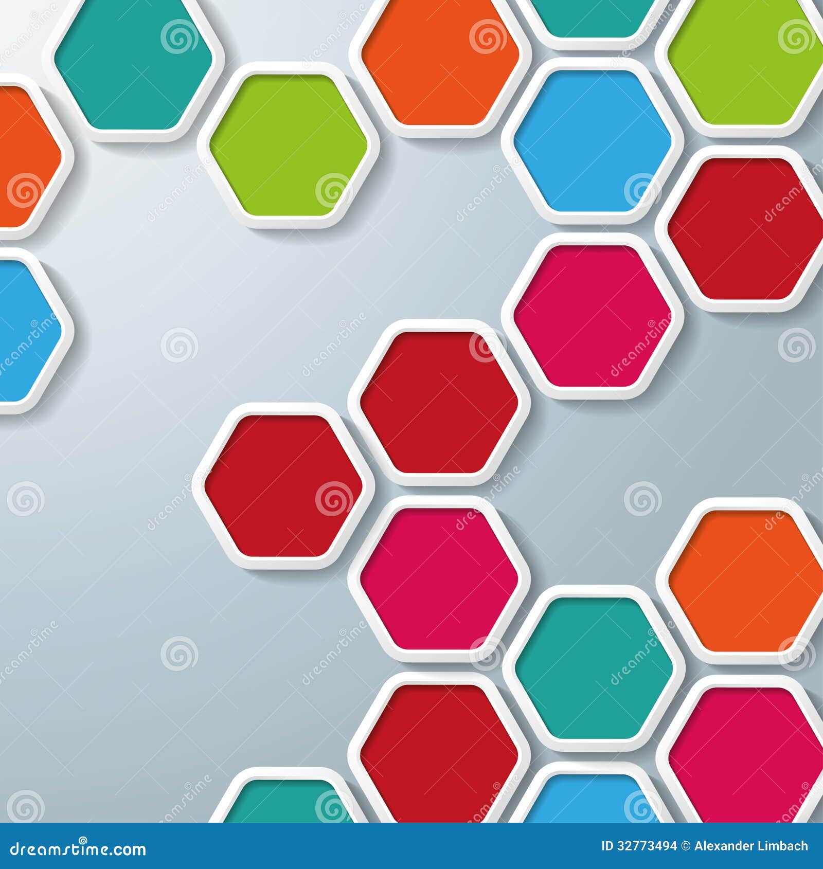 Colorful Hexagonal Background Vector