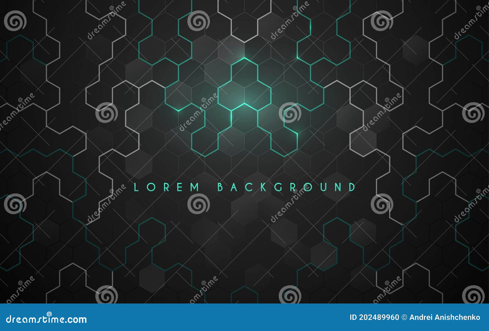 Abstract Hexagonal Background with Light Effect Stock Vector ...