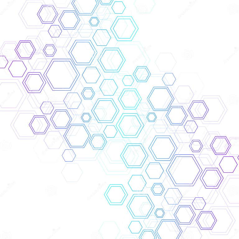 Abstract Hexagonal Background. Hexagonal Molecular Structures Stock ...