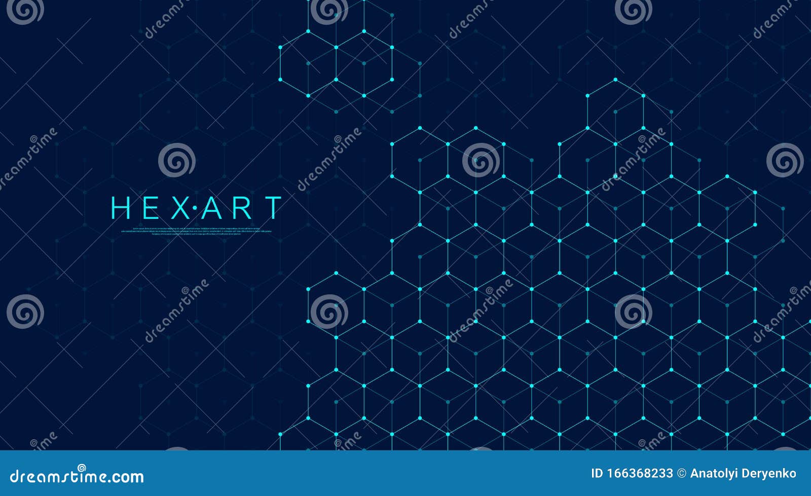 Abstract Hexagonal Boxes Background. Molecular Structure with Hexagons ...