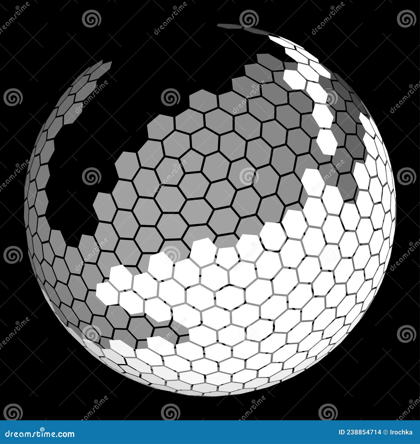 Abstract Hexagonal 3d Sphere Vector Background Stock Vector ...