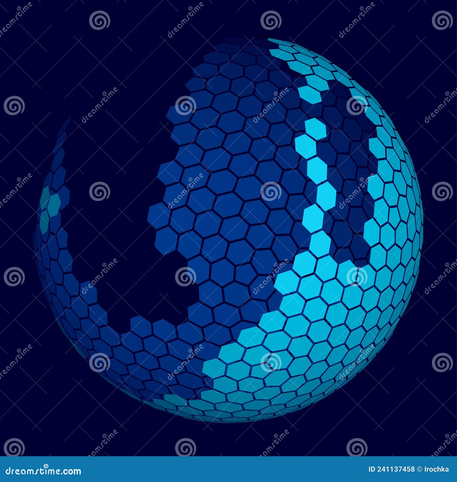 Abstract Hexagonal 3d Sphere Vector Background Stock Vector ...