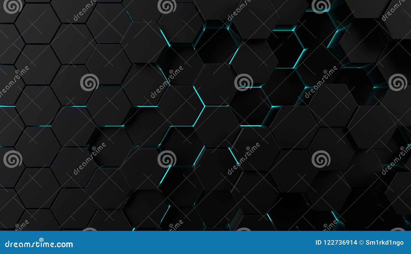 Abstract Hexagonal Futuristic Surface Stock Illustration - Illustration ...