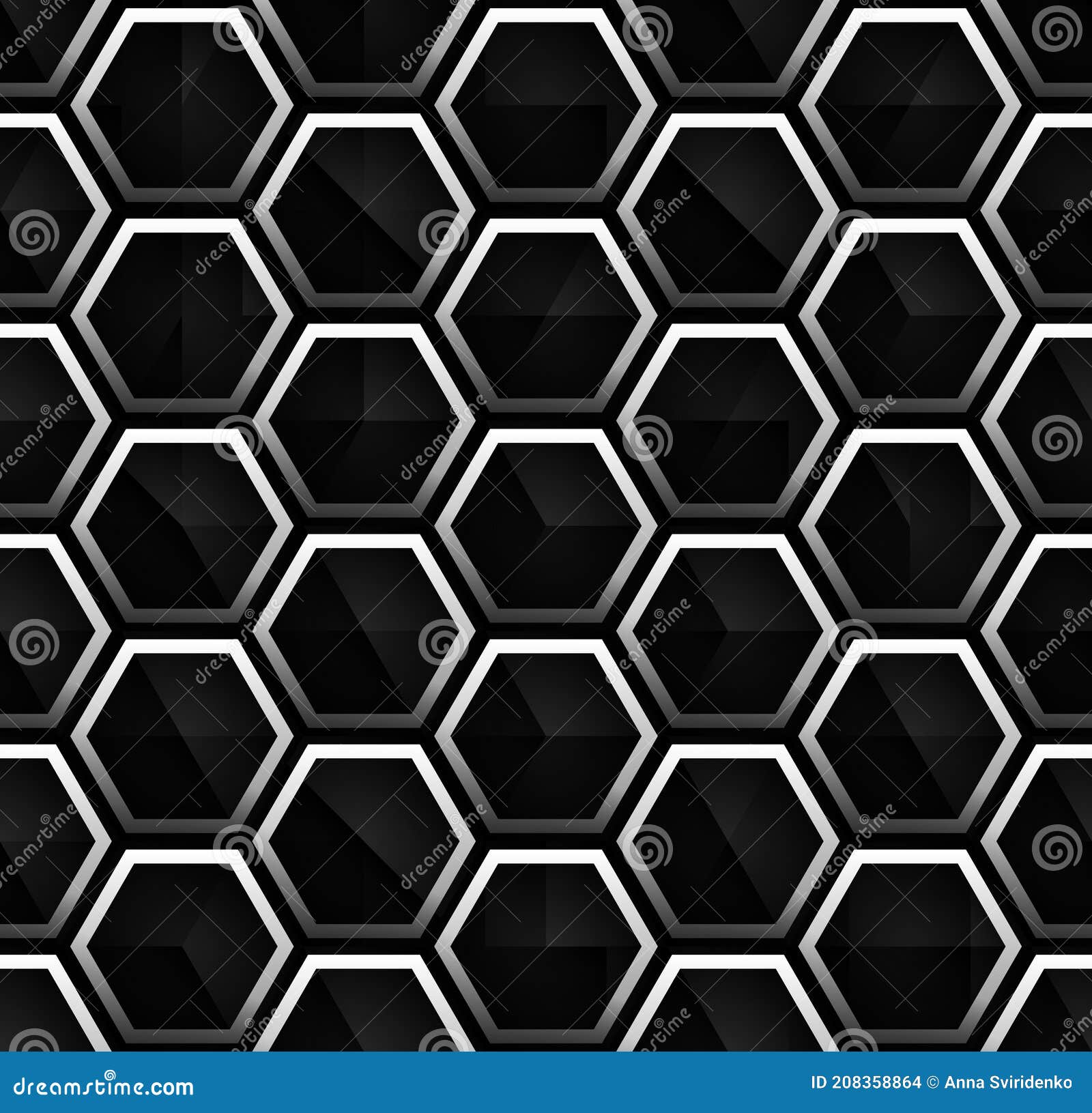 Abstract Hexagonal Geometric Pattern Background Stock Illustration ...