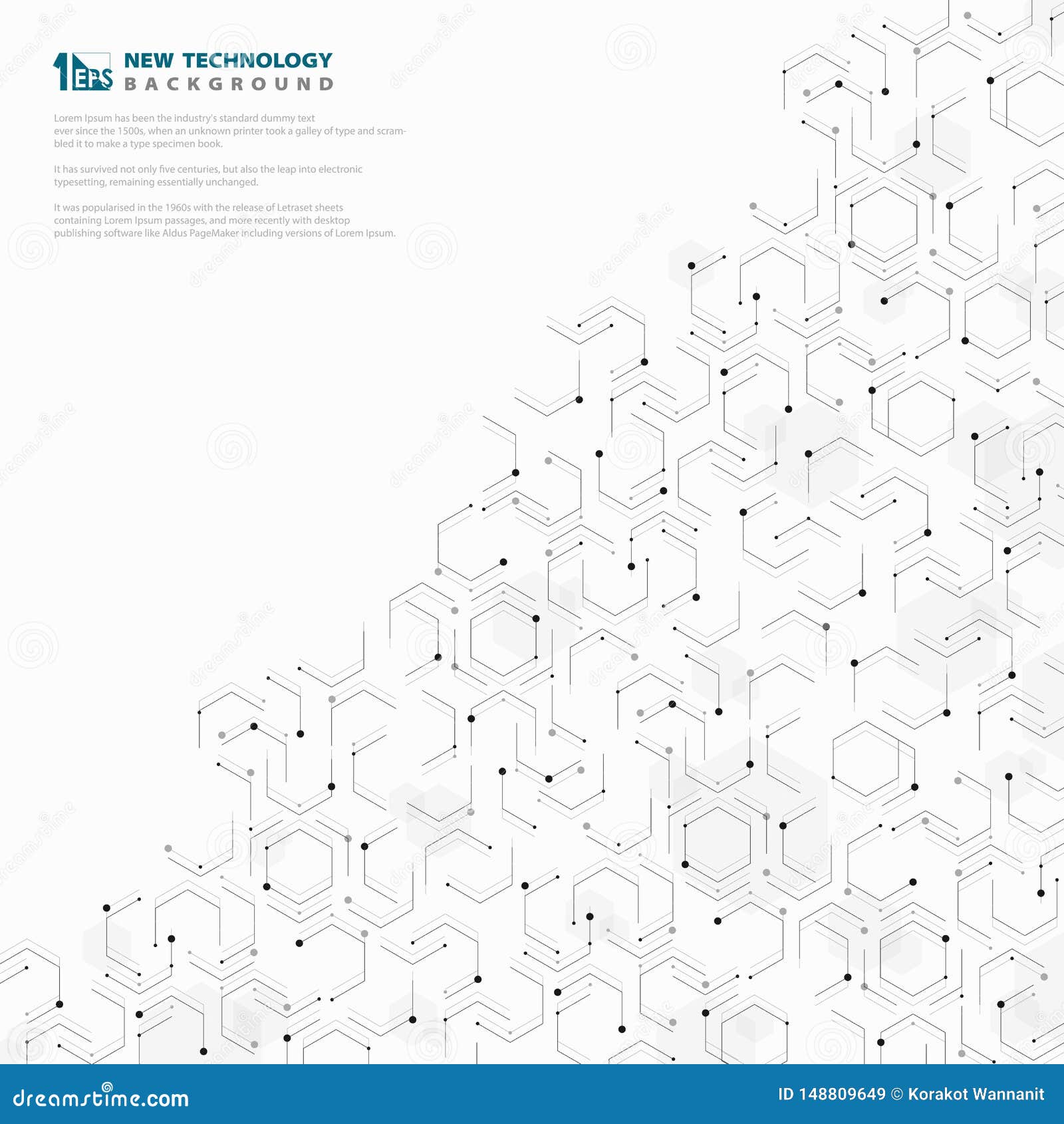 Abstract Hexagonal Geometric Technology Pattern Design White and Gray ... Abstract Hexagonal Geometric Technology Pattern Design White and Gray ...