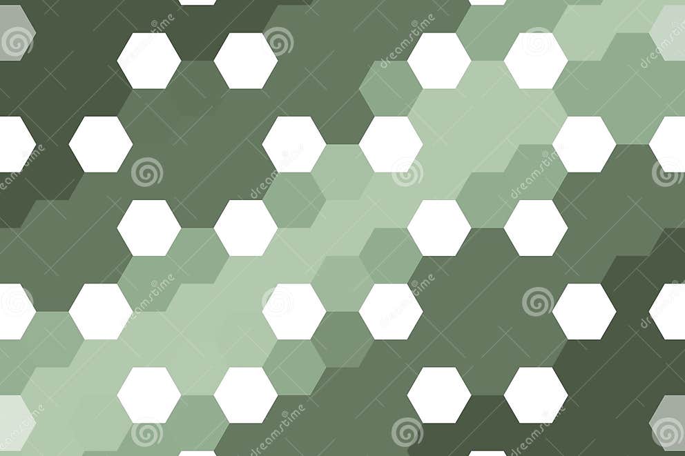 Abstract Hexagonal Grid Pattern in Sage Green Tones with Honeycomb ...
