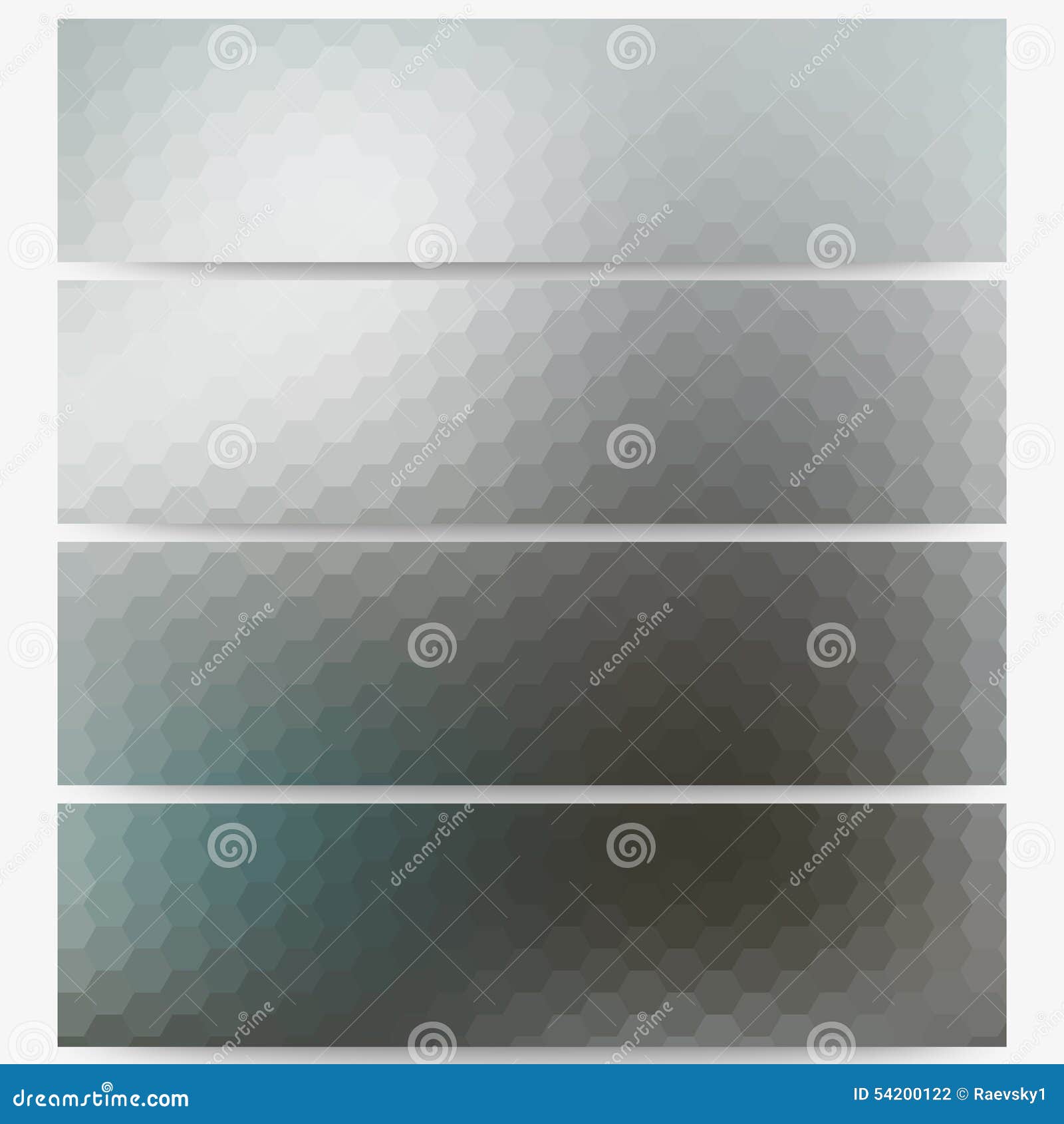 Abstract Hexagonal Headers Set, Blurred Design Stock Vector - Illustration of glossy, clouds ...