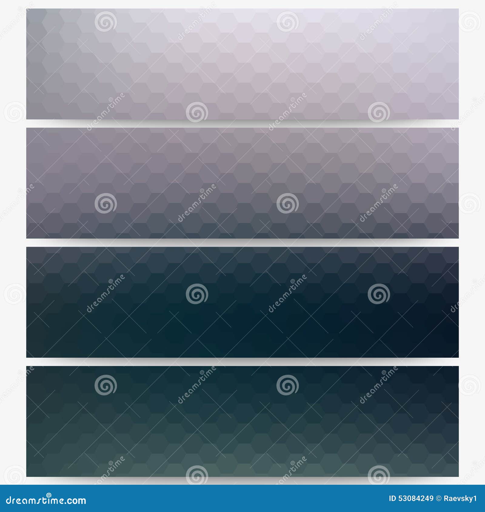 Abstract Hexagonal Headers Set, Blurred Design Stock Vector - Illustration of layout, blurry ...