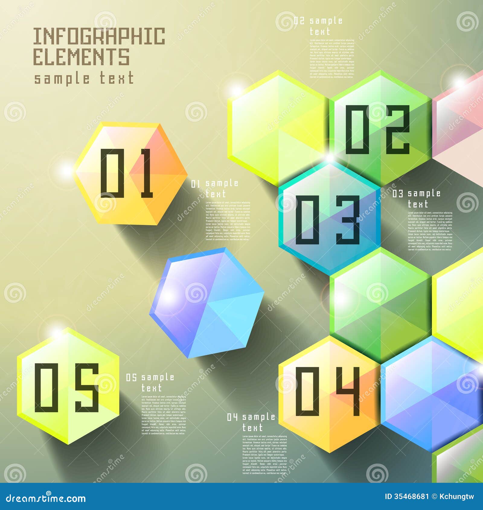 Abstract Hexagonal Infographics Stock Vector - Illustration of element ...