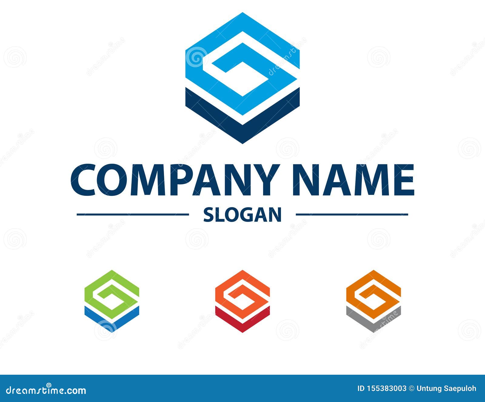 Abstract Hexagonal Letter G Logo Design Template Stock Vector ...