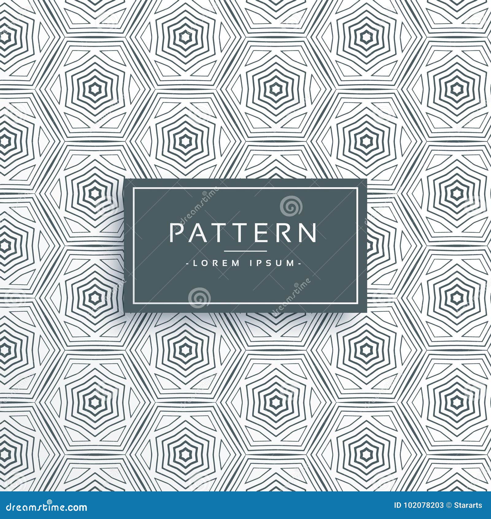 Abstract Hexagonal Line Pattern Background Design Stock Vector ...