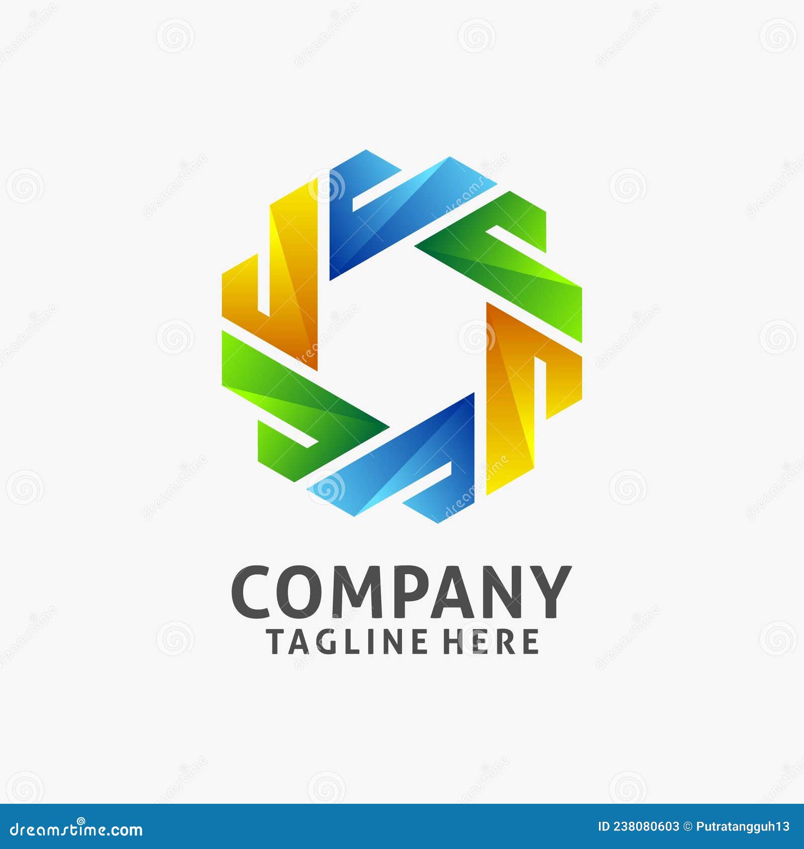 Abstract Hexagonal Logo Design Stock Vector - Illustration of hexagon ...