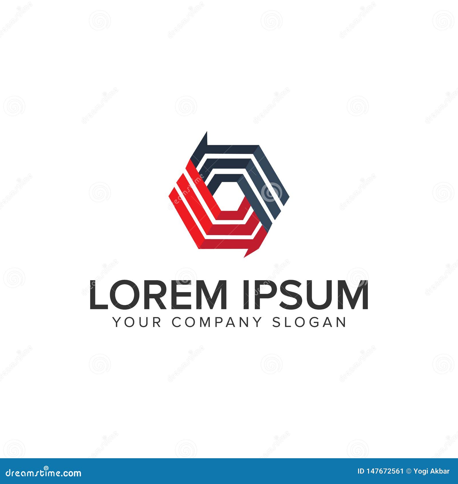 Abstract Hexagonal Logo Design Concept Template. Fully Editable Stock ...