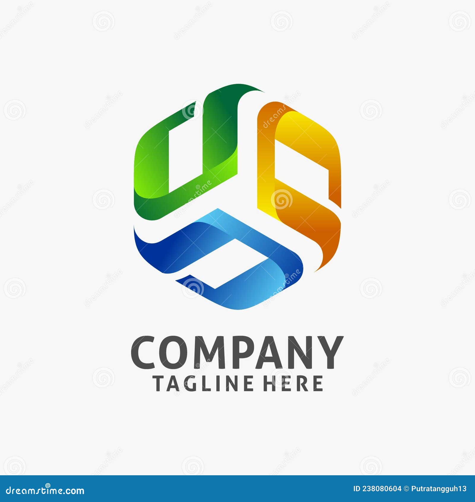 Abstract Hexagonal Logo Design Stock Vector - Illustration of blend ...