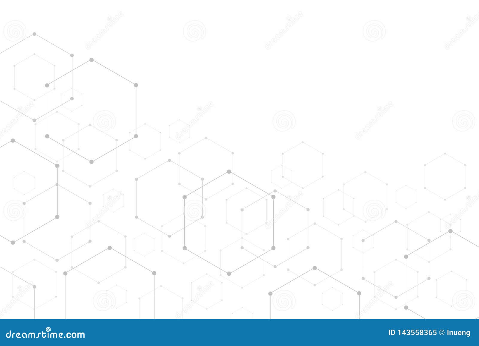 Abstract Hexagonal Molecular Structures on White Background with Copy ... Abstract Hexagonal Molecular Structures on White Background with Copy ...
