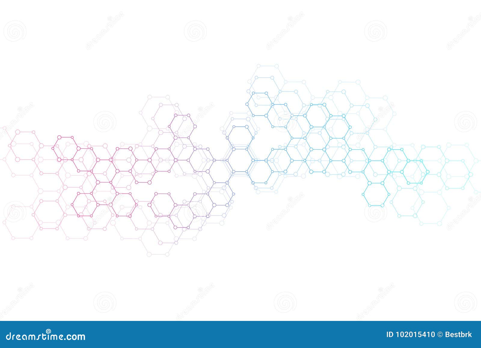 Abstract Hexagonal Molecule Background, Genetic and Chemical Compounds ...