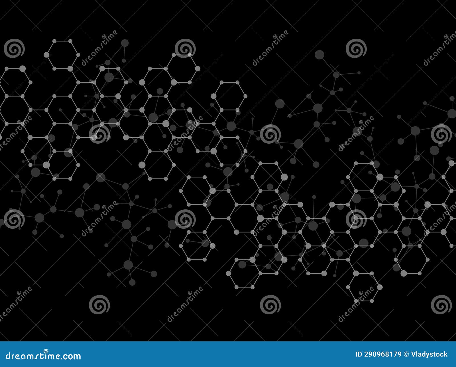 Abstract Hexagonal Molecules, Molecular Structure of DNA Stock Vector - Illustration of ...