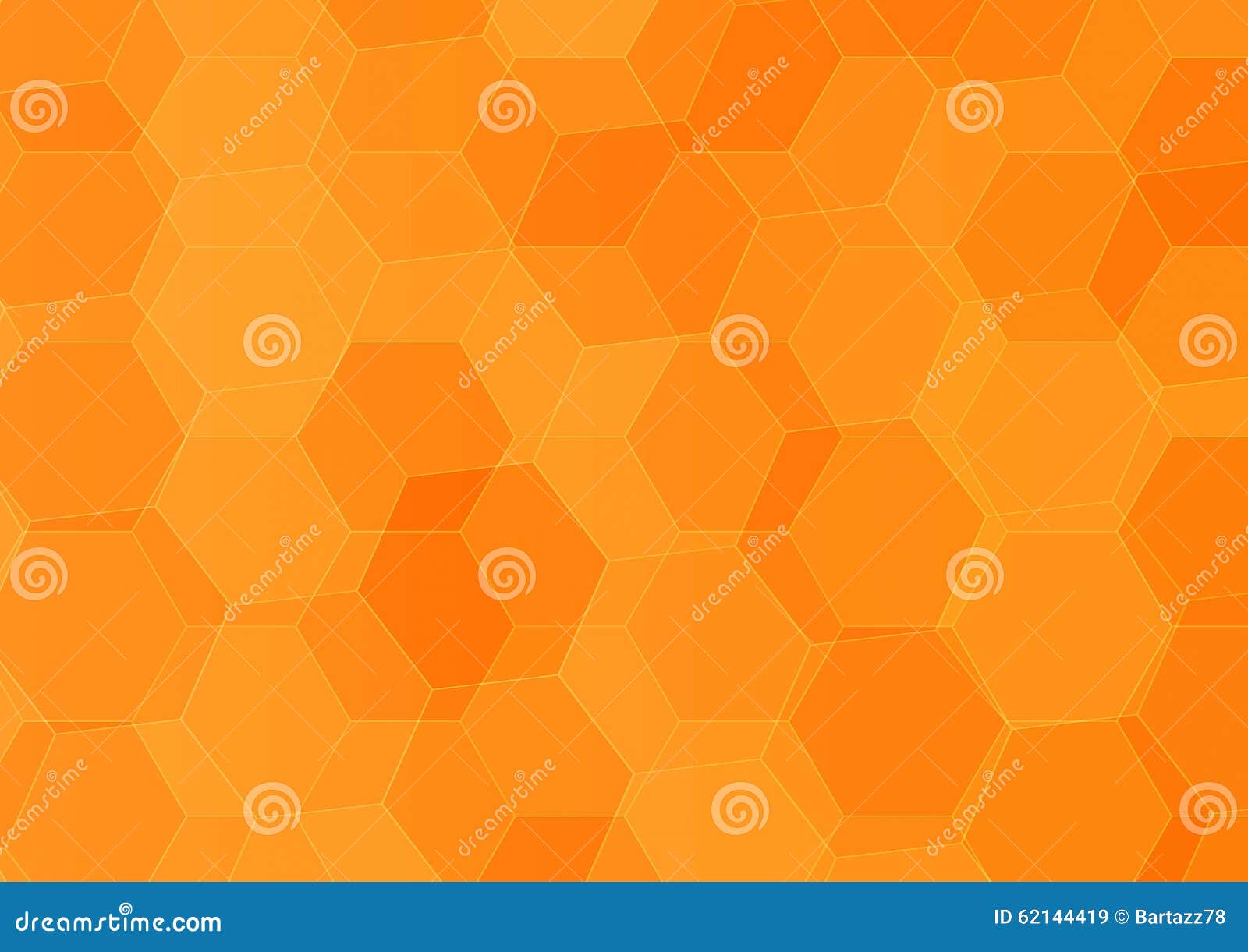 Abstract Hexagonal Orange Background Stock Vector - Illustration of grid, mosaic: 62144419